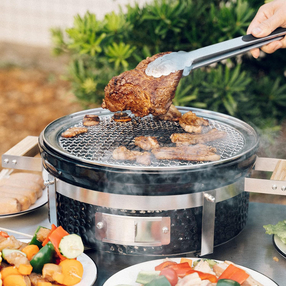 Japanese Table Top Ceramic Round Hibachi Grill